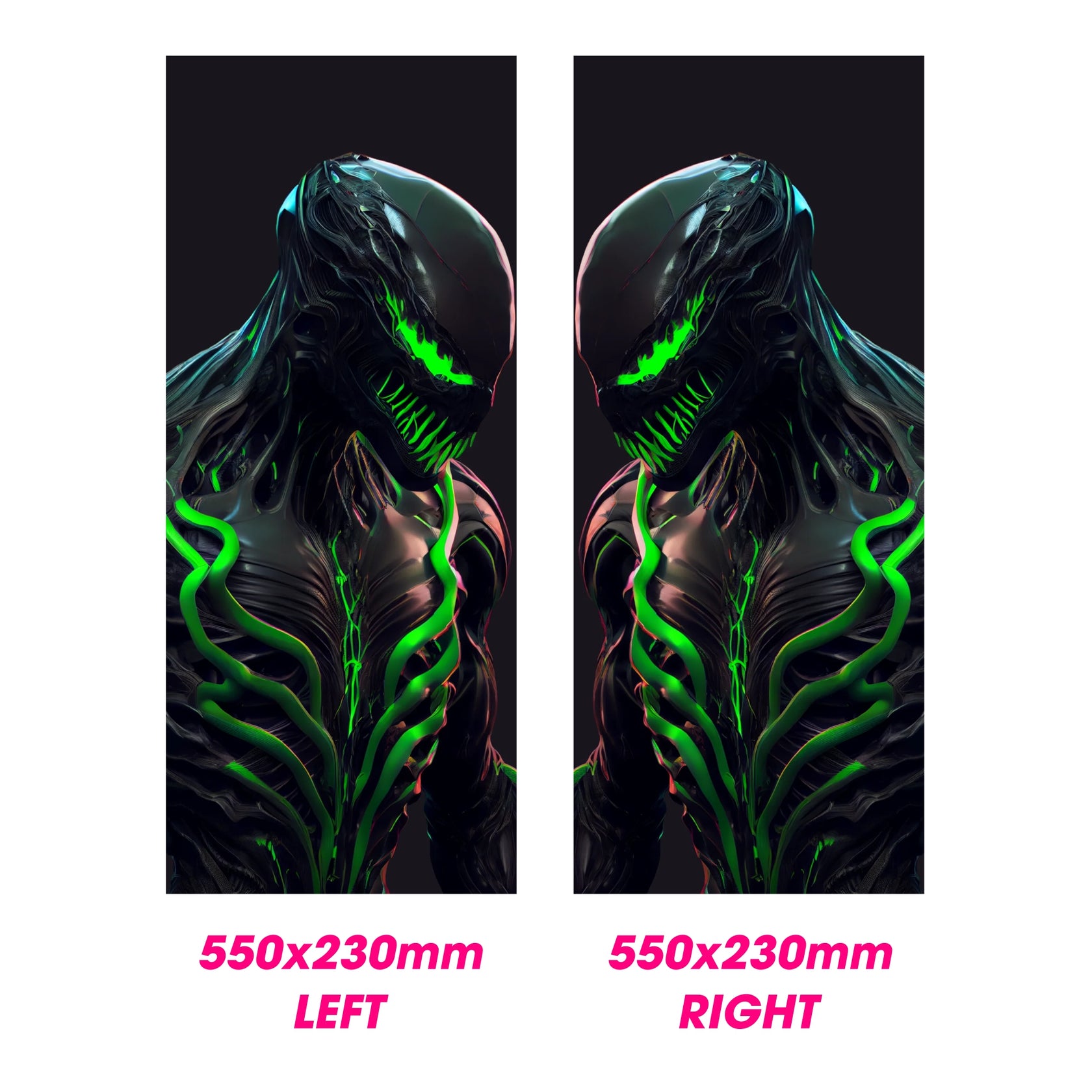 GREEN VENOM Car Door Pillar Decals | Printed Vinyl B-Pillar Decals ...